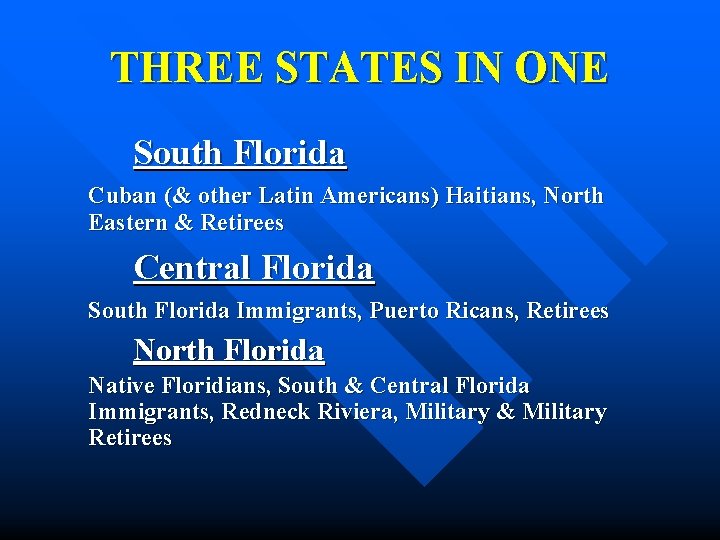 OFFSHORE OIL AND GAS A FLORIDA PERSPECTIVE David