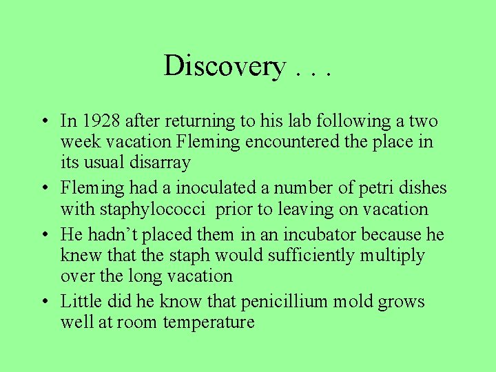 Alexander Fleming and Penicillin The Accidental Discovery By
