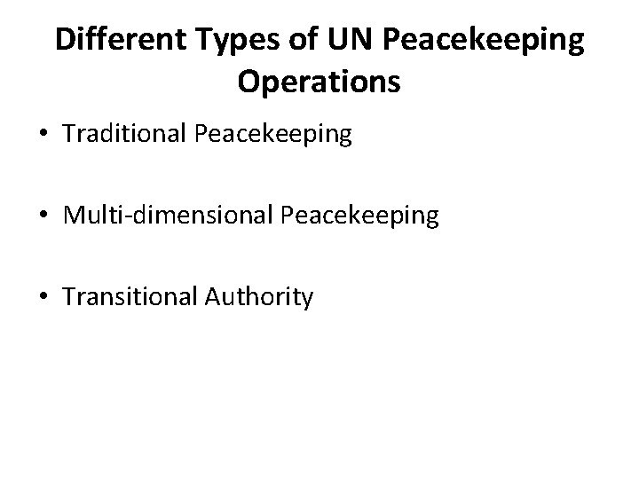 INTRODUCTION TO CONTEMPORARY PEACE SUPPORT OPERATIONS PSO Lt