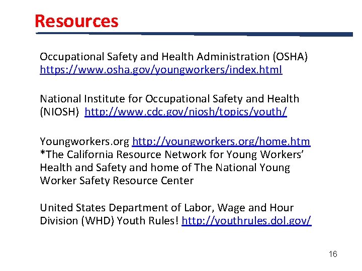 Safe At Work Workplace Safety for Young Workers