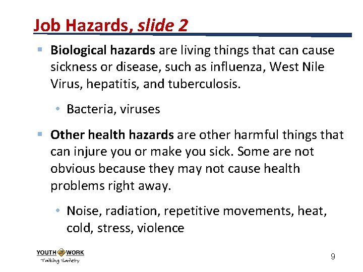 Safe At Work Workplace Safety for Young Workers