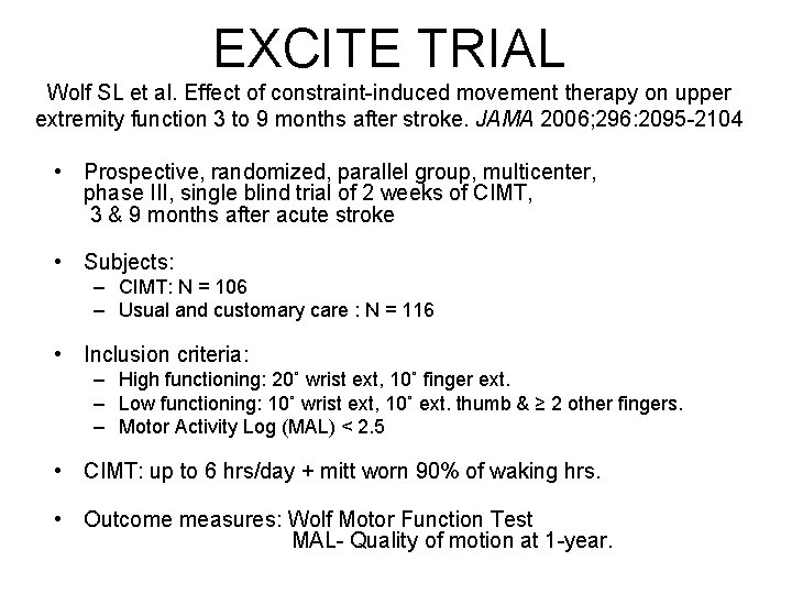 EvidenceBased Medicine Comes to Neurorehabilitation Brain ...