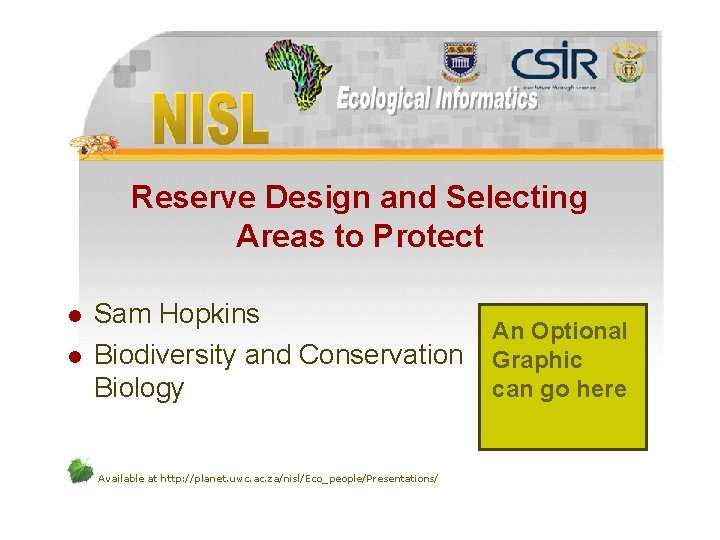 Reserve Design and Selecting Areas to Protect l