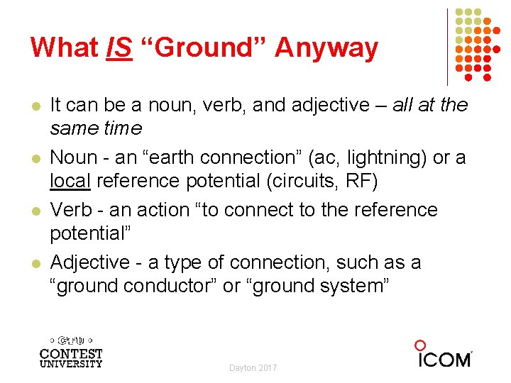 CTU Presents Grounding Bonding for the Little Pistol