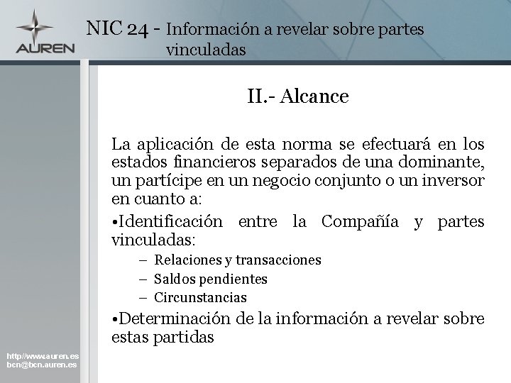 NIC 24 Informacin a revelar sobre partes vinculadas