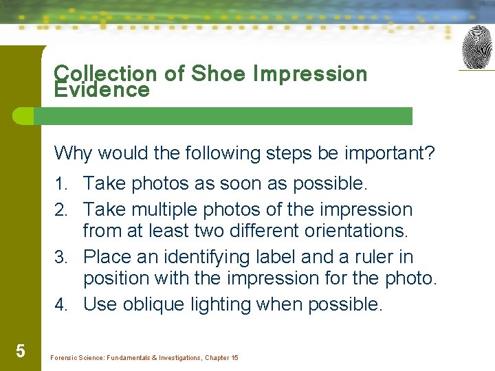 Chapter 15 Cast and Impressions By the end