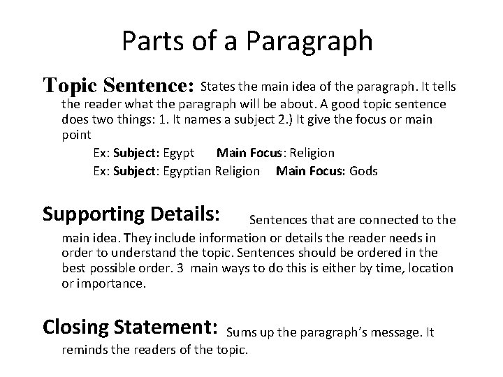 Lecture 22 Writing an Effective Paragraph Review of