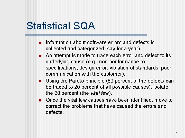 Lecture 12 Chapter 16 n Software Quality Assurance