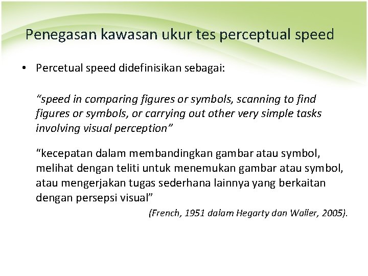 Konstruksi Tes 03 Penegasan Kawasan Ukur Pengantar Salah