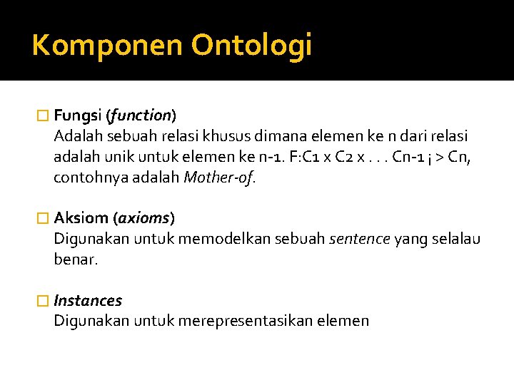 Semantic Web Ontologi Web Language OWL Ontologi Istilah