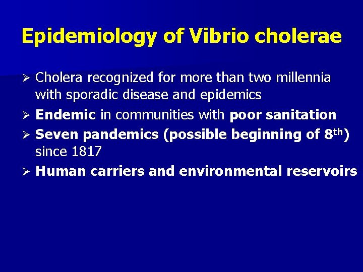 Vibrio cholerae Dr Jyotsna Agarwal Dept Microbiology Cholera