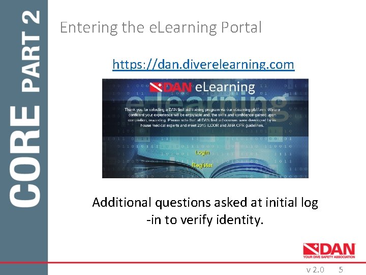 DAN TRAINING INSTRUCTOR QUALIFICATION COURSE IQC CORE Part