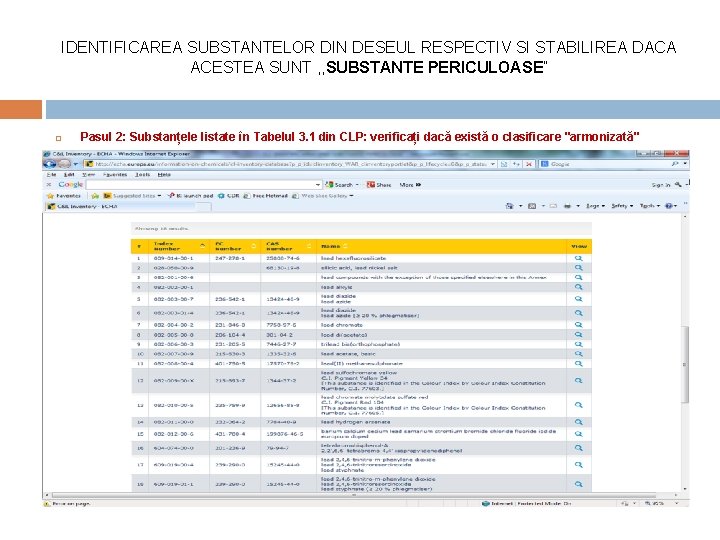 3 2 1 IDENTIFICAREA UNEI SUBSTANTE PERICULOASE A