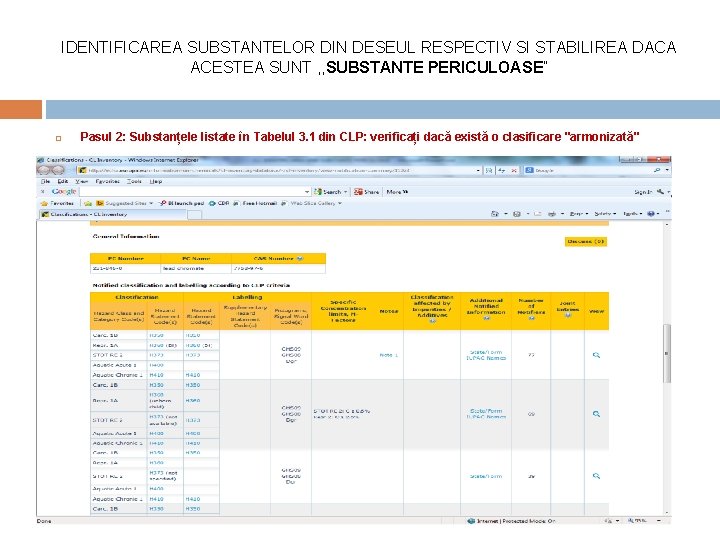 3 2 1 IDENTIFICAREA UNEI SUBSTANTE PERICULOASE A