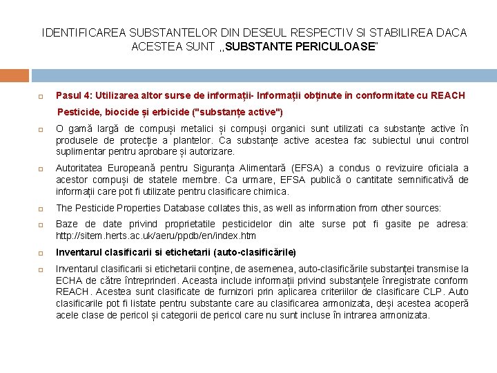 3 2 1 IDENTIFICAREA UNEI SUBSTANTE PERICULOASE A