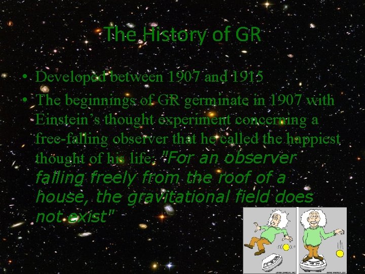 General Relativity Einsteins Theory of Gravitation Presented By