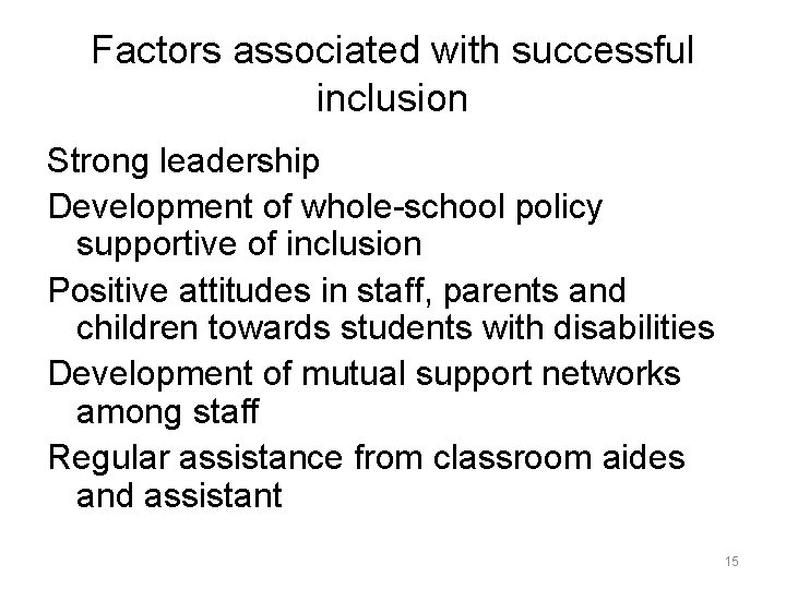 Inclusive education It takes a whole village to