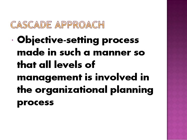 Process by which a company decides how an