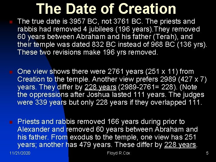 Sabbaticals Jubilees Venus Cycle 251 years Jupiter Cycle