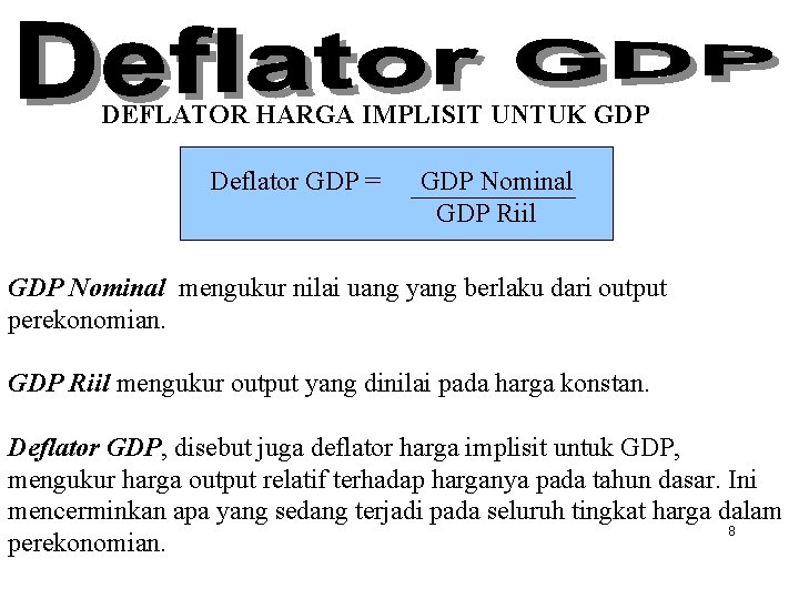 DATA VARIABEL DAN INDIKATOR EKONOMI MAKRO Pertemuan ke2