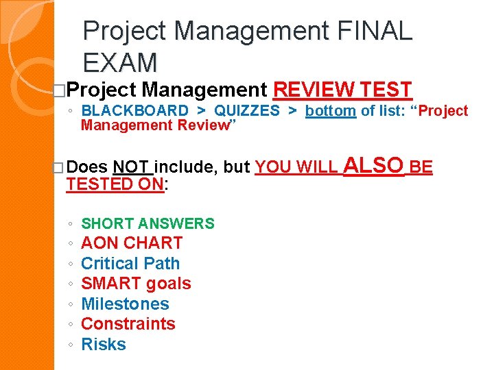 WEEK 6 Agenda Phase 4 Controlling Controlling Projects