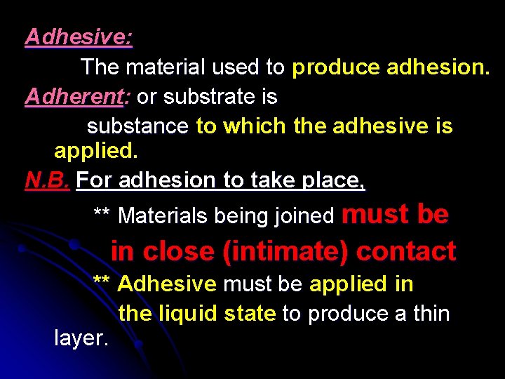 Surface Properties and Adhesion Bonding between dissimilar materials
