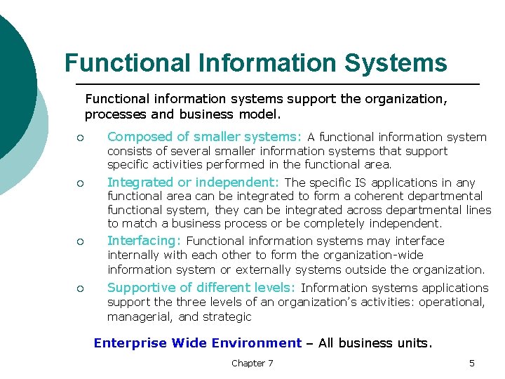 Chapter 7 8 Basic Information Systems Information Technology