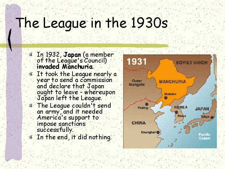 LEAGUE OF NATIONS 1920 1930 League of Nations