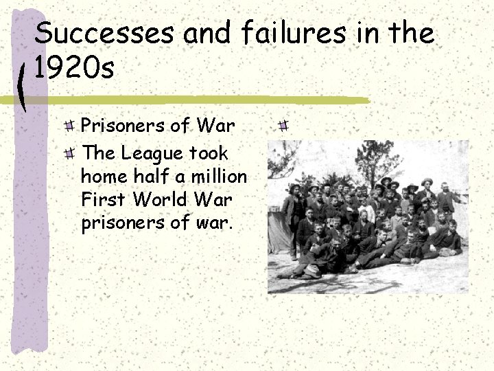 LEAGUE OF NATIONS 1920 1930 League of Nations