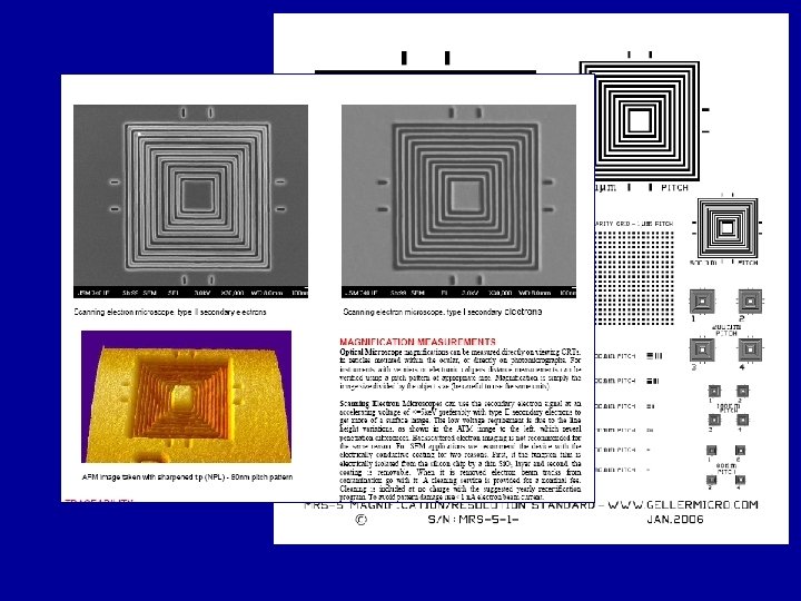 SEM Magnification Calibration Magnification Errors Proper calibration of