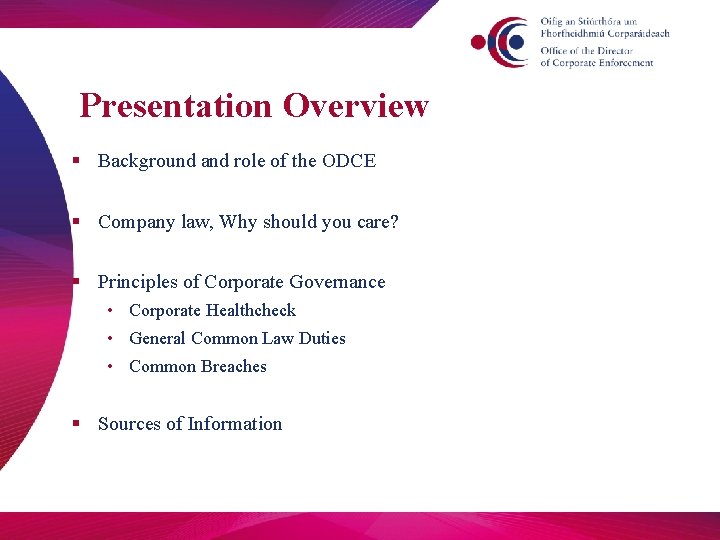 Roles and Responsibilities of Company Directors Presentation to