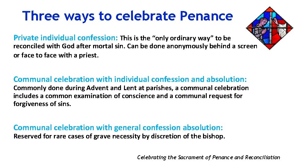 CHAPTER 6 Chapter 6 The Sacrament of Penance