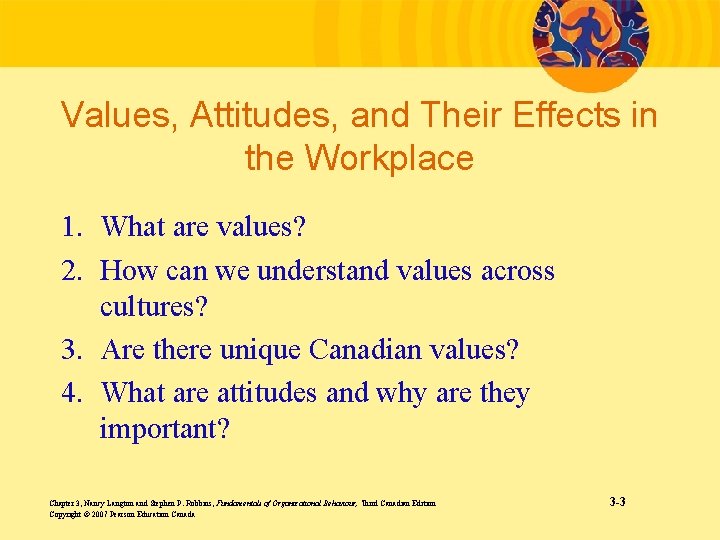 Chapter 3 Values Attitudes and Their Effects in