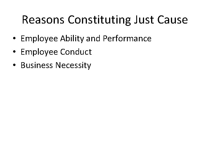 Discipline and Discharge Just Cause Synonyms Cause Proper