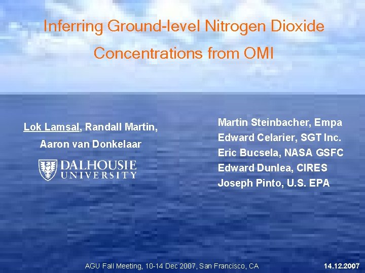 Inferring Groundlevel Nitrogen Dioxide Concentrations from OMI Lok