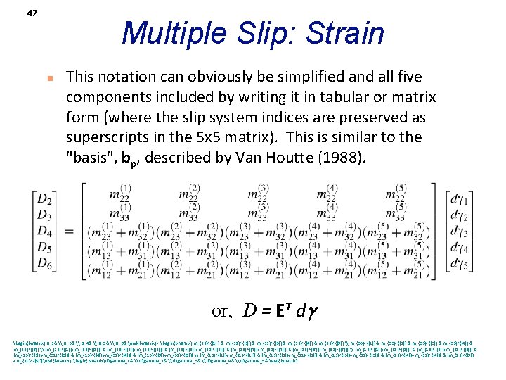 Polycrystal Plasticity Multiple Slip 27 750 Texture Microstructure
