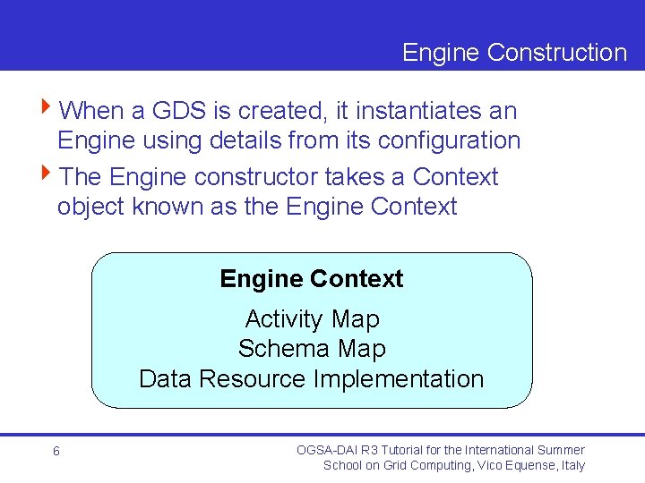 Inside the GDS The Engine Activities Data Resource