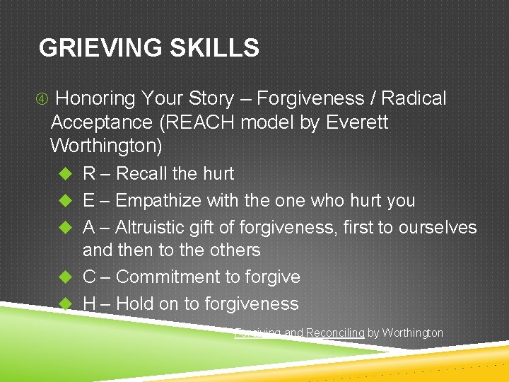 GROUNDING GRIEVING GROWING Heidi VermeerQuist Psy D Licensed