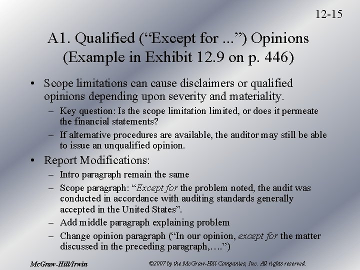 12 1 Chapter 12 Reports on Audited Financial