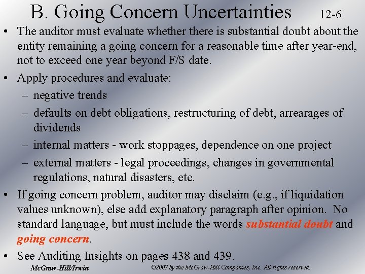 12 1 Chapter 12 Reports on Audited Financial