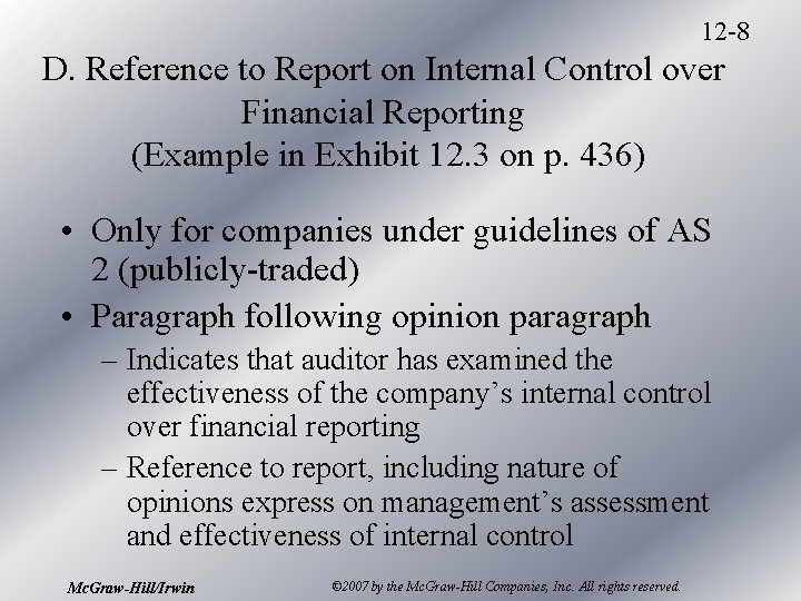 12 1 Chapter 12 Reports on Audited Financial