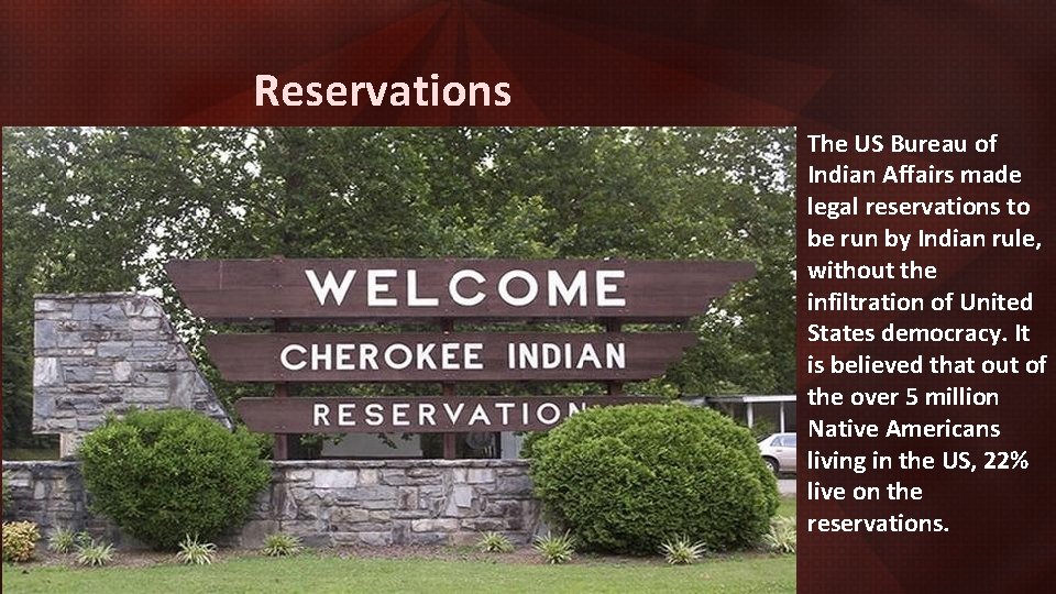 Native Americans Some cultural elements The indigenous people