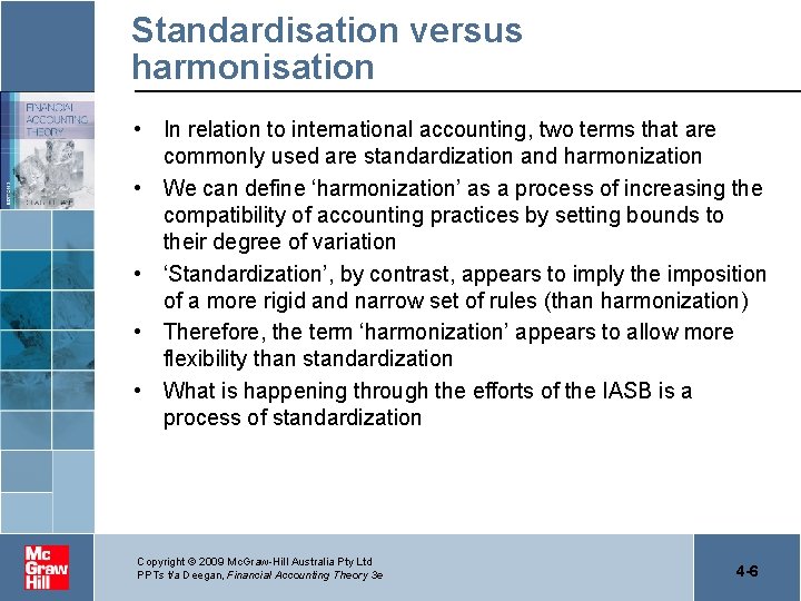 Financial Accounting Theory Craig Deegan Chapter 4 International
