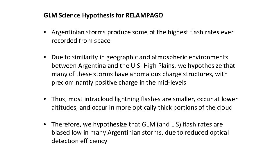 RELAMPAGO Lightning Mapping Array Update Timothy Lang NASA
