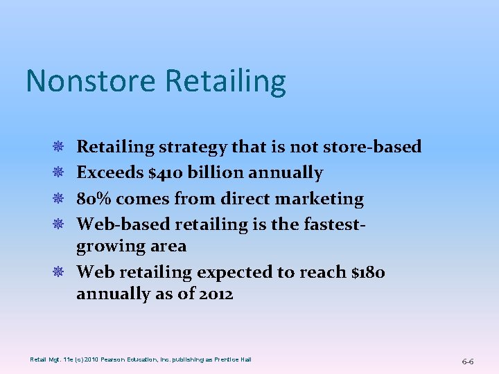 Chapter 6 Web Nonstore Based and Other Forms