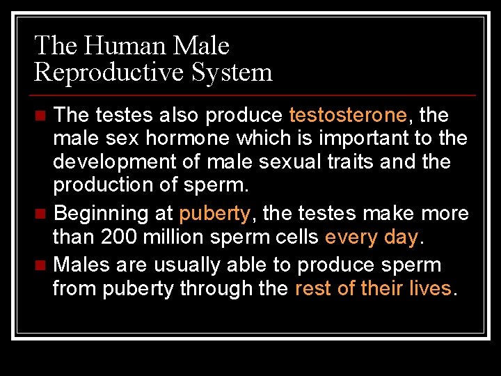 HUMAN REPRODUCTION GROWTH DEVELOPMENT OCS Biology Mrs Bonifay