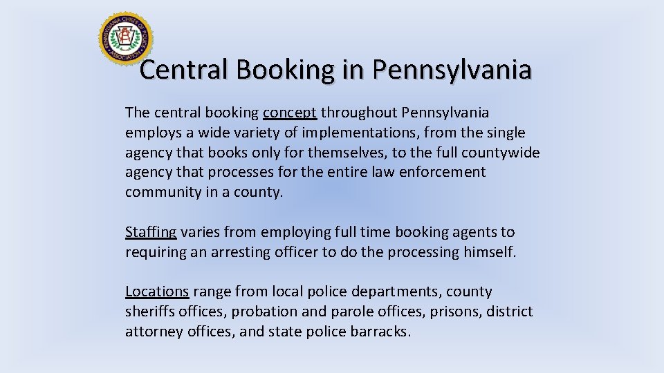 What is electronic Central Booking The integration of