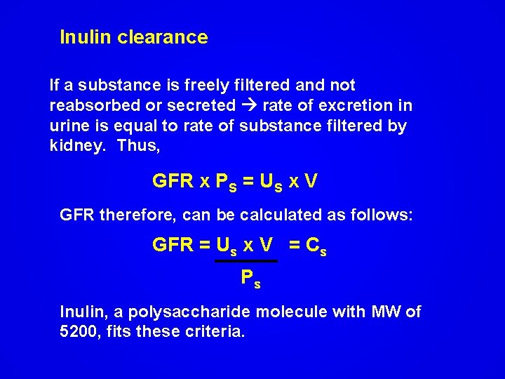 RENAL CLEARANCE Renal Clearance Definition Is the volume