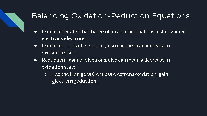 18 2 18 3 Electrochemistry Balancing Redox Equations