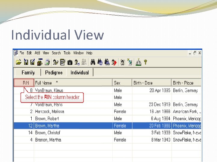 An Introduction into the Usage of Personal Ancestral